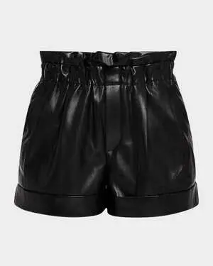 Women's Vegan Leather Shorts