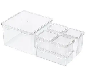 SORBUS 6-piece Hardware Storage Container Set W Ith Lids - One-color