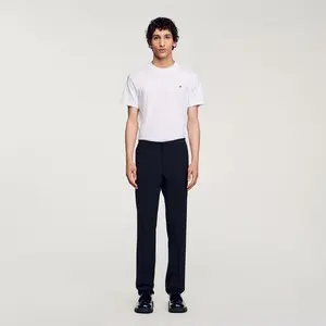 Sandro Straight-leg Trousers - Black
