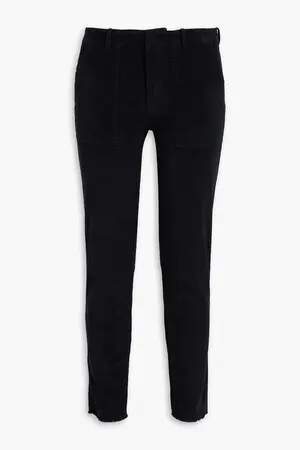 NILI LOTAN Jenna Cropped Slim-leg Corduroy Pants - Black