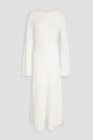Loulou De Saison Daroca Appliquéd Wool And Cashmere-blend Maxi Dress