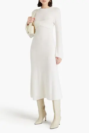Loulou De Saison Daroca Appliquéd Wool And Cashmere-blend Maxi Dress