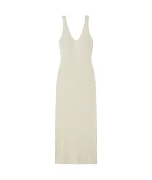 Arch4 Viola' Ribbed Silk And Cashmere Blend Maxi Dress