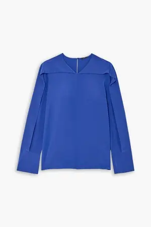 JOSEPH Wigmore Cape-effect Silk Crepe De Chine Blouse