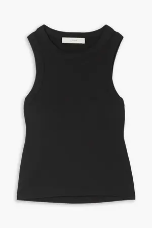 Lvir Cutout Ribbed Stretch-cotton Tank