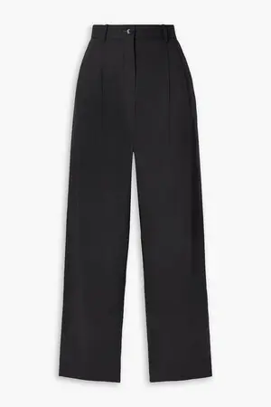Co Ttontwill Straight-leg Cotton-twill Pants - Black