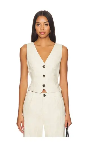 SNDYS. Allegra Linen Vest - Natural