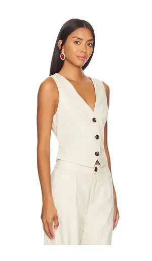 SNDYS. Allegra Linen Vest - Natural