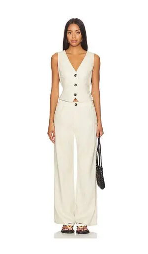 SNDYS. Allegra Linen Vest - Natural