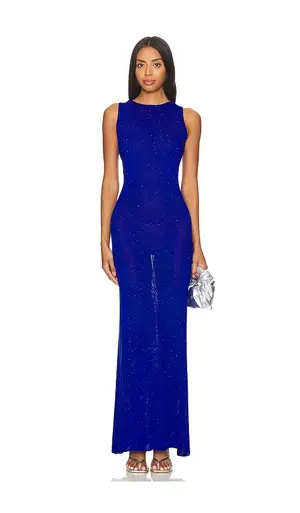 RUNAWAY THE LABEL Adriana Maxi Dress - Azure
