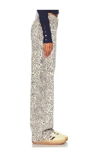 Lioness Horseshoe Jeans - Leopard Fade