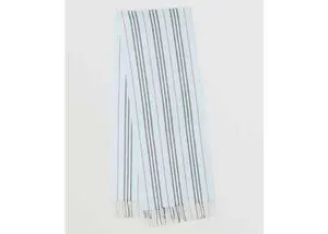 Burberry Icon Stripe Cashmere Wool Scarf - Light Blue