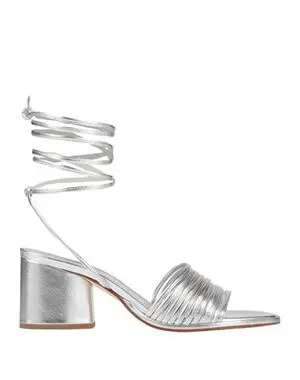 AeydĒ Metallic Leather Sandals - Silver