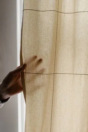 ANCHAL Grid-stitch Curtain Panel