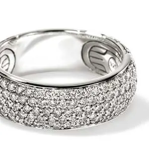 John Hardy Essential Pavé Band Ring - Sterling Silver
