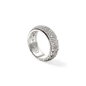 John Hardy Essential Pavé Band Ring - Sterling Silver
