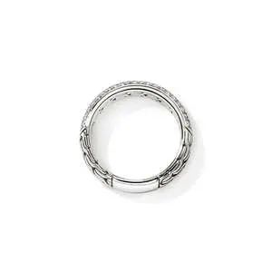 John Hardy Essential Pavé Band Ring - Sterling Silver