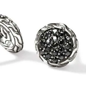 John Hardy Essential Pavé Stud Earrings - Sterling Silver