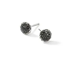 John Hardy Essential Pavé Stud Earrings - Sterling Silver