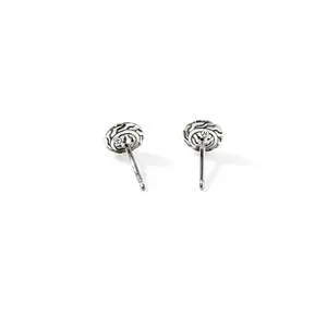 John Hardy Essential Pavé Stud Earrings - Sterling Silver