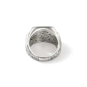 John Hardy Signet Ring With Black Sapphires