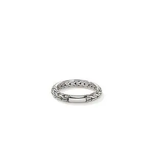 John Hardy Essential Diamond Band Ring - Sterling Silver