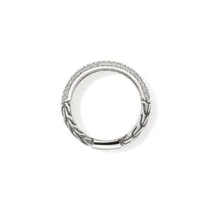 John Hardy Essential Diamond Band Ring - Sterling Silver