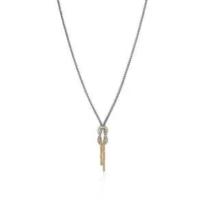 John Hardy Love Knot Y Necklace Gold 1.8mm - Sterling Silver