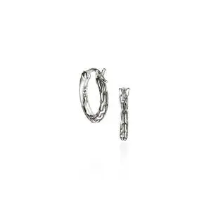 John Hardy Essential Pavé Hoop Earrings - Sterling Silver