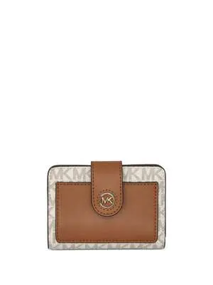 Michael Kors Small Logo-print Wallet - Neutrals