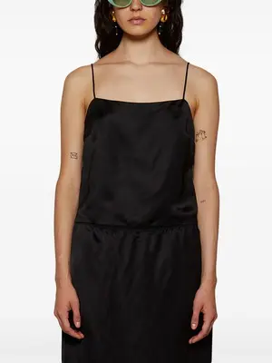Wardrobe.NYC Sleeveless Satin Top