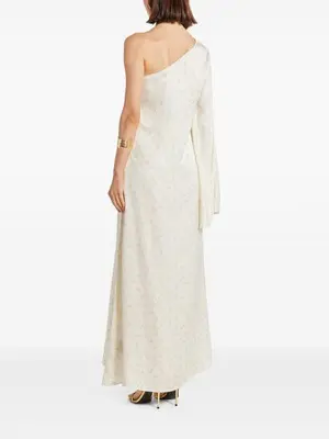 ROTATE BY BIRGER CHRISTENSEN Printed One-shoulder Maxi Dress
