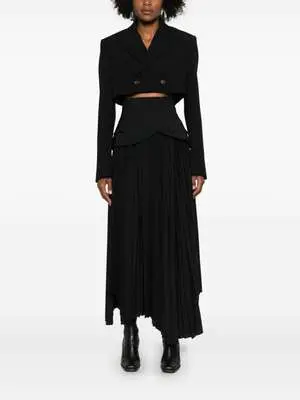 A.W.A.K.E. Mode Pleated Asymmetric Maxi Skirt