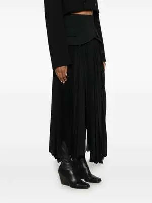 A.W.A.K.E. Mode Pleated Asymmetric Maxi Skirt