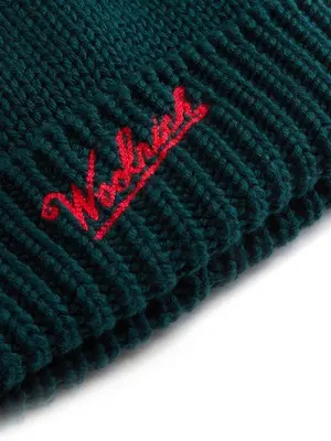 Woolrich Logo-embroidered Beanie - Green