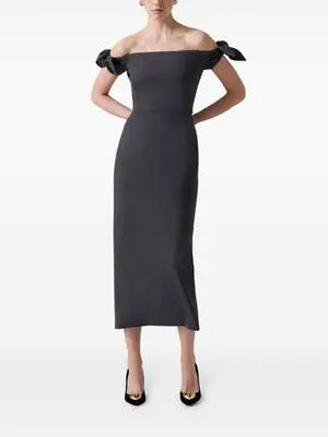 Carolina Herrera Off-shoulder Midi Dress