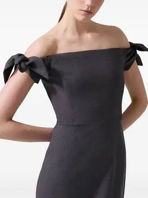 Carolina Herrera Off-shoulder Midi Dress