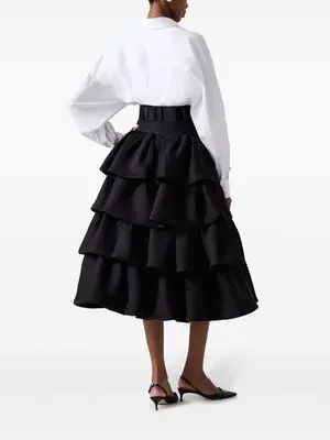 Carolina Herrera Tiered Midi Skirt