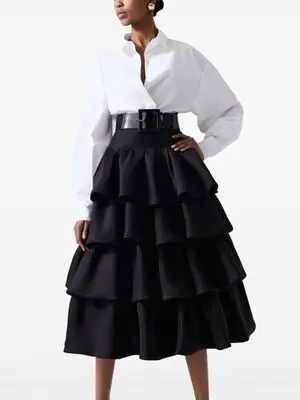 Carolina Herrera Tiered Midi Skirt
