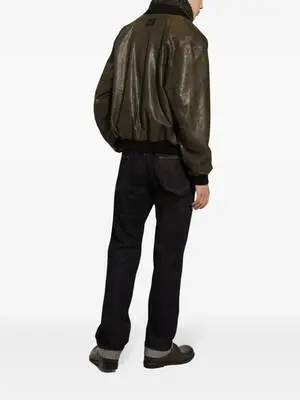 Dolce & Gabbana Leather Jacket - Green