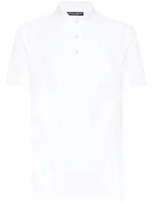 Dolce & Gabbana Cotton-piqué Polo Shirt - White