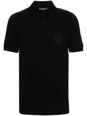 Dolce & Gabbana Logo-embroidered Cotton Polo Shirt