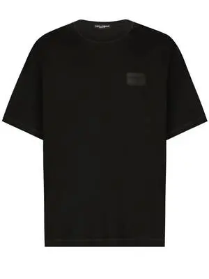 Dolce & Gabbana Branded-tag Cotton T-shirt - Black