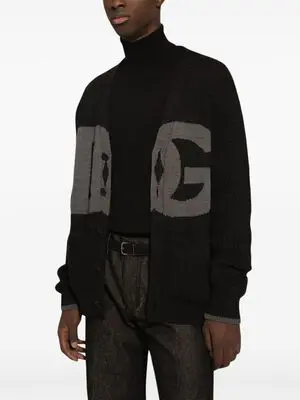 Dolce & Gabbana Logo-intarsia Virgin Wool Cardigan