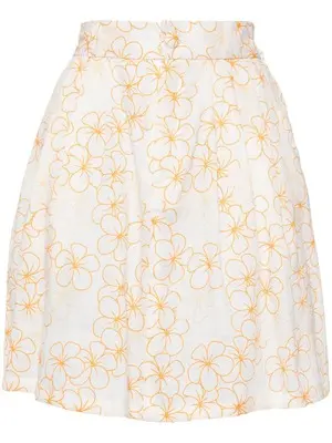 BAMBAH Daisy Mini Skirt - White