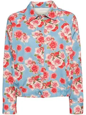 BAMBAH Rose Floral Denim Jacket