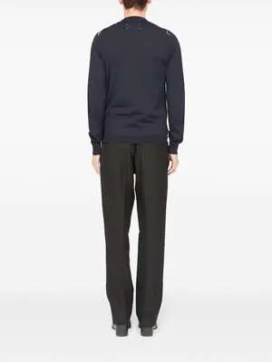 MAISON MARGIELA Ribbed Wool Sweater - Blue