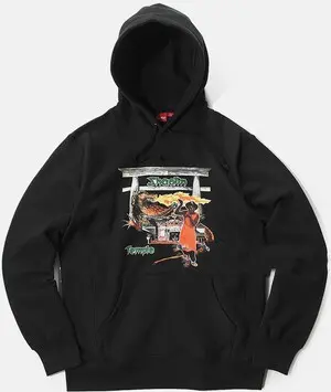 Supreme Barrington Levy Jah Life Shaolin Temple Hooded Sweatshirt - Black