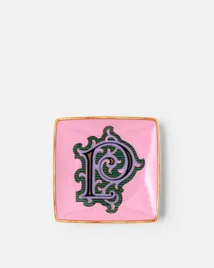 Versace Alphabet P Square Plate 12cm - Print