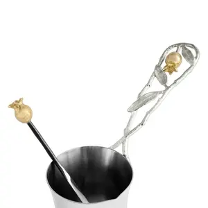 Michael Aram Pomegranate And Gold Tone Coffee Pot With Spoon